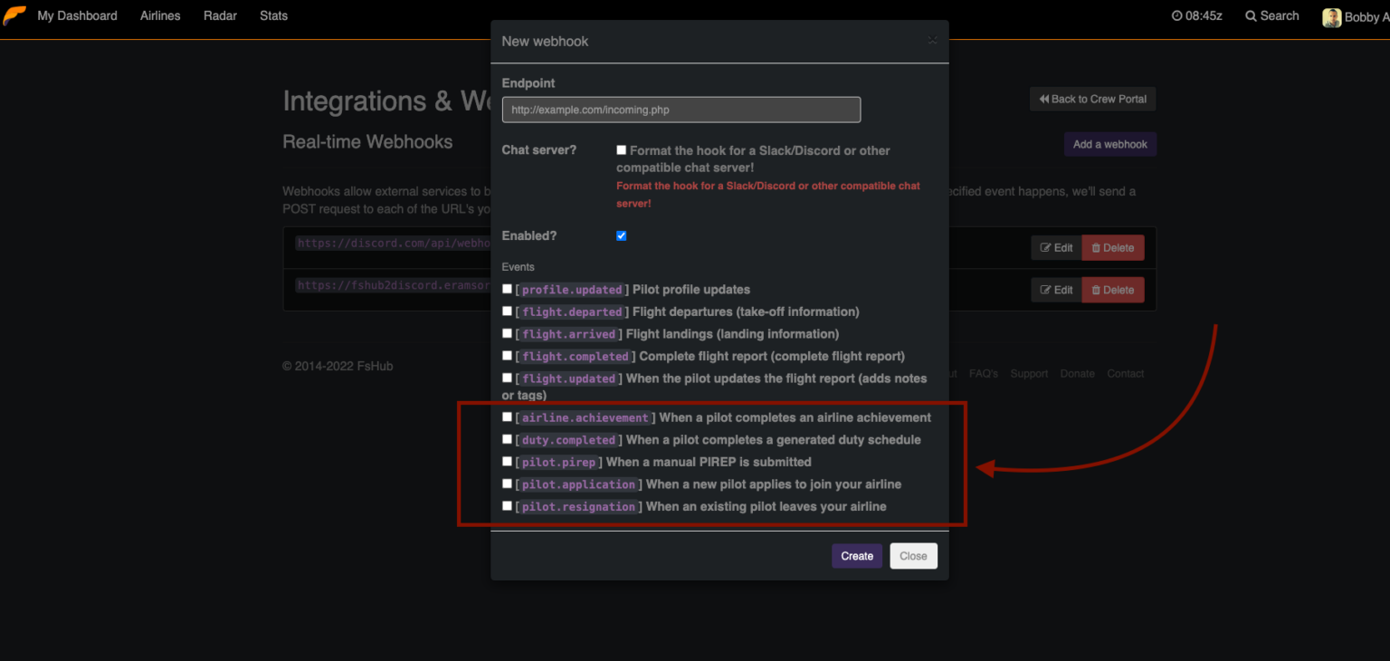 New Airline WebHooks are available! – FsHub Blog